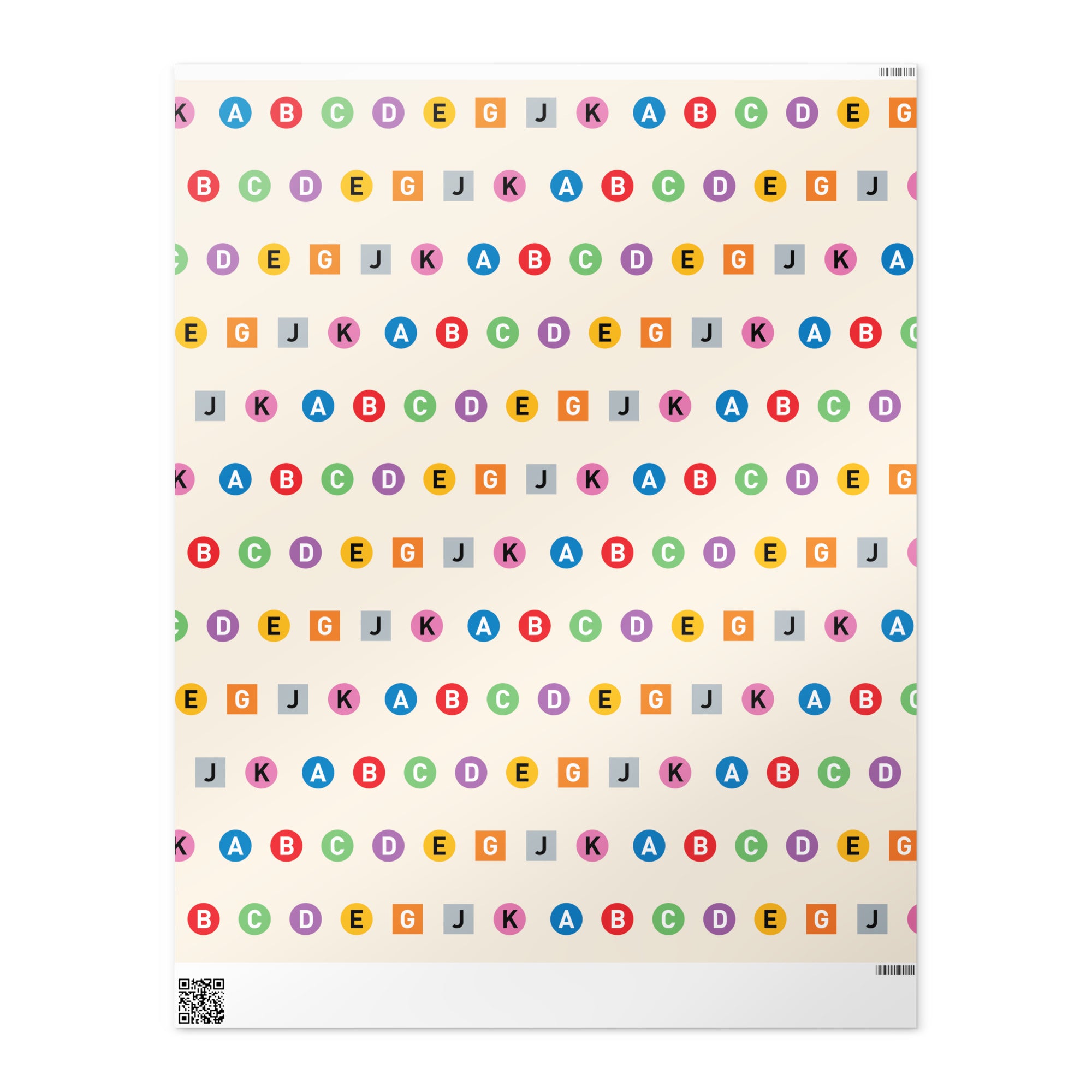 Line Letter Wrapping Paper Roll – Metro Shop