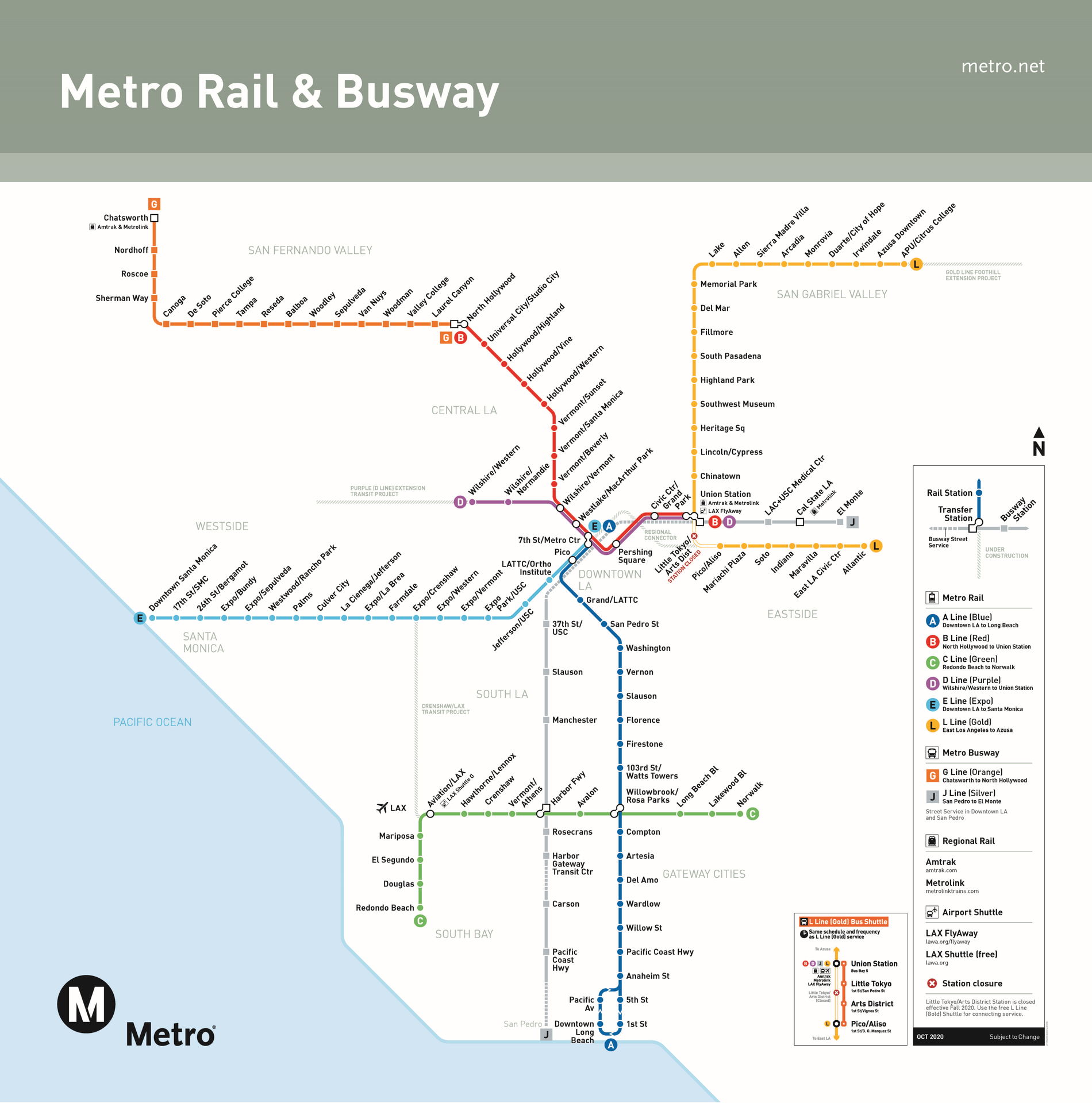Los Angeles Metro Original Station Map Poster - Metro Shop