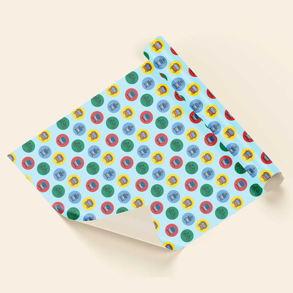 Multimodal Transit Wrapping Paper Roll – Metro Shop