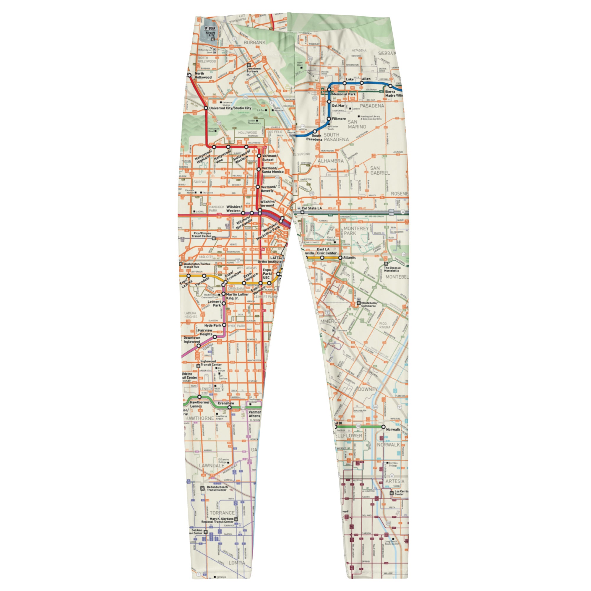Los Angeles Metro System Map Leggings – Metro Shop