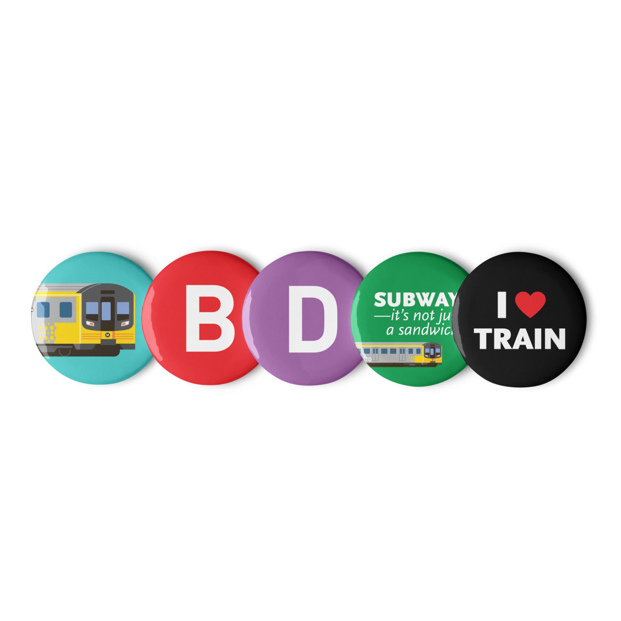 Metro Heavy Rail Pin-Back Buttons 5-Pack – Metro Shop