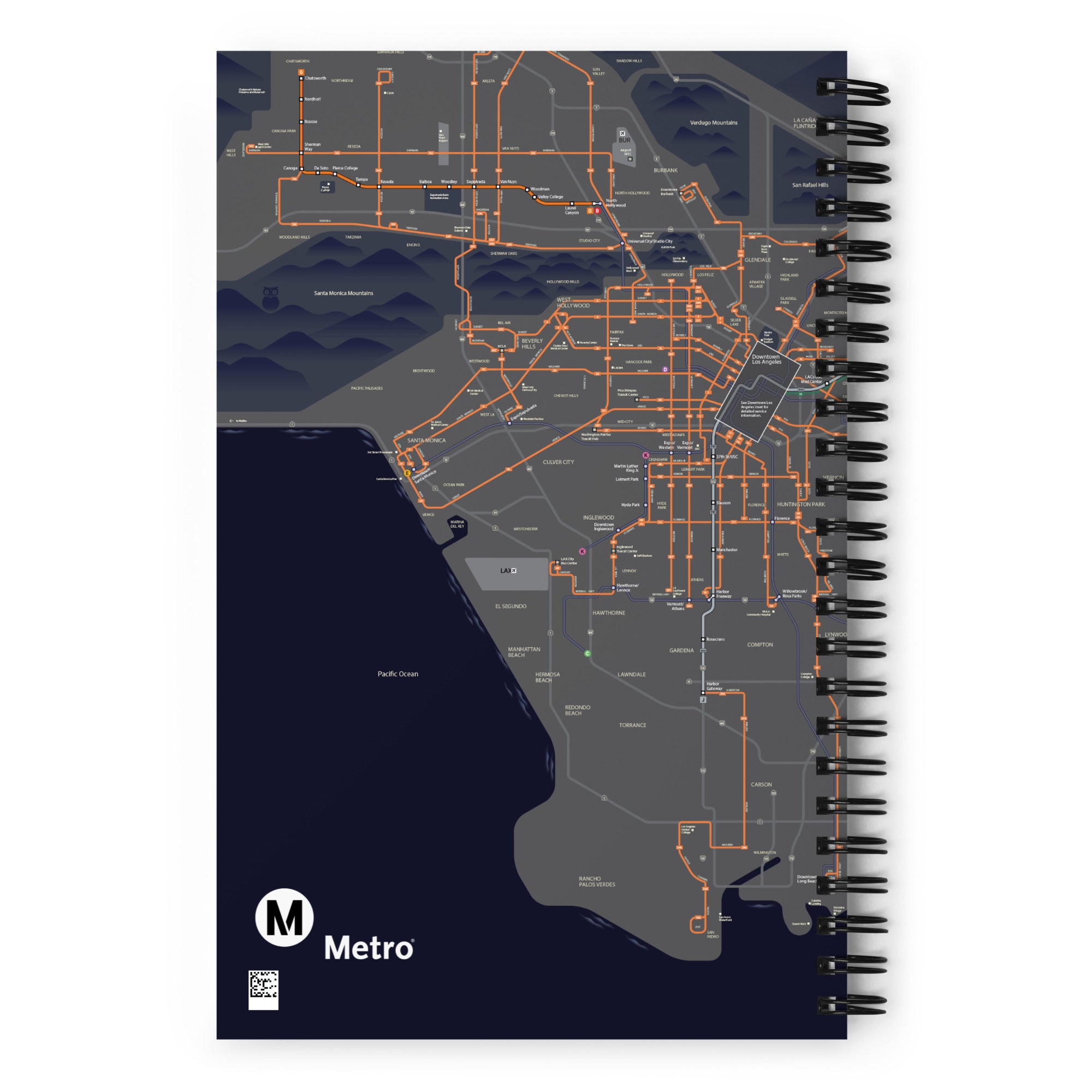 Los Angeles Metro Night Owl Map Notebook – Metro Shop