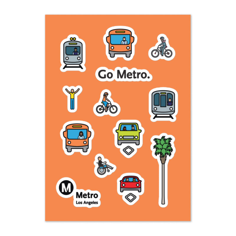 Metro Los Angeles Sticker Sheet - Metro Shop