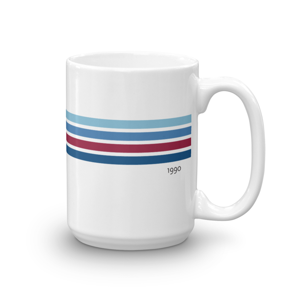 Retro Blue Line Mug - Metro Shop